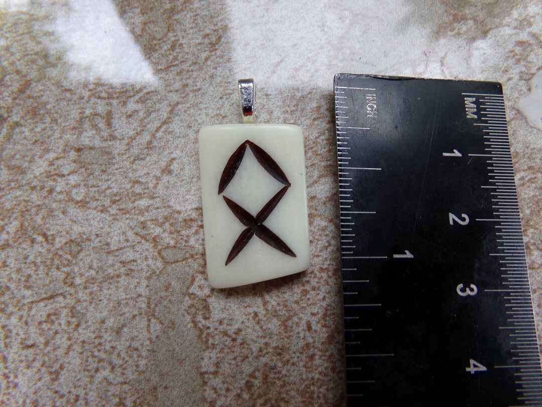 Othala/othila/odal/othel/ethel Animal Bone Rune Stone Pendant - Etsy