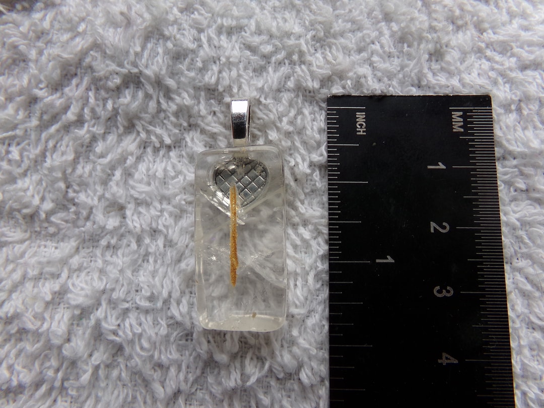 Genuine Quartz Crystal Isa/is Rune Stone Pendant Crystal Witch Magick ...
