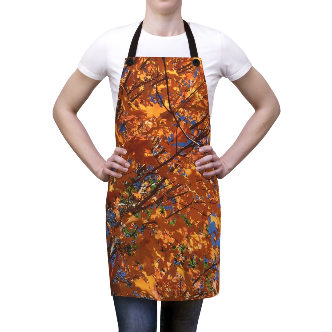 Dark Orange Fall Fiesta Maple Apron (AOP) - Etsy