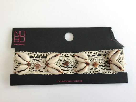 Pooka Shells & Off-white Lace Adjustable Choker and Mystery - Etsy