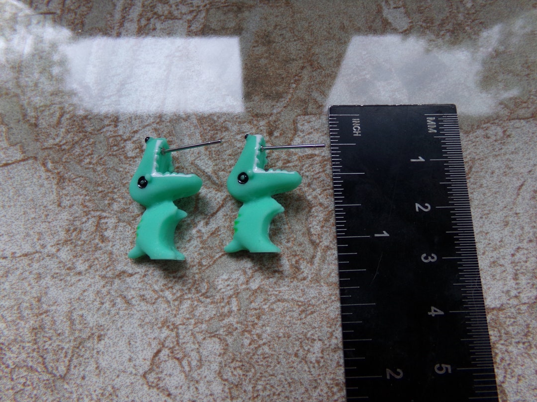 Adorable Dinosaur Earlobe Biting Earrings - Etsy