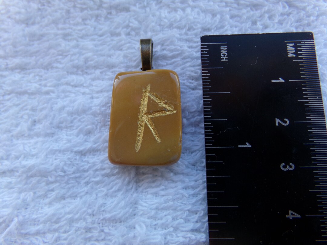 Raido/raidho/rad/reidh Genuine Mookaite Jasper Rune Stone Pendant ...