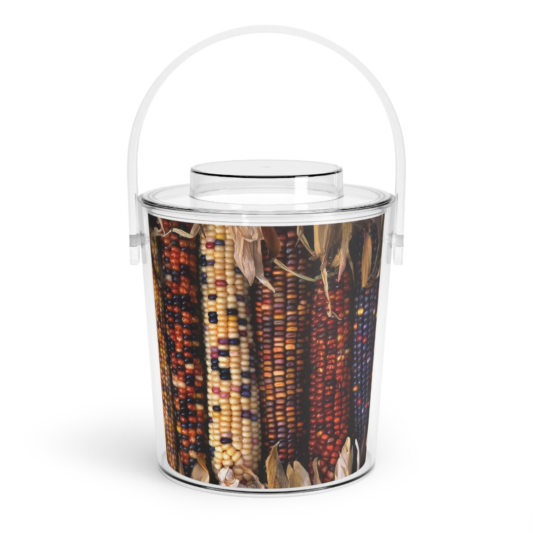 Indian Corn Ice Bucket With Tongs - Etsy