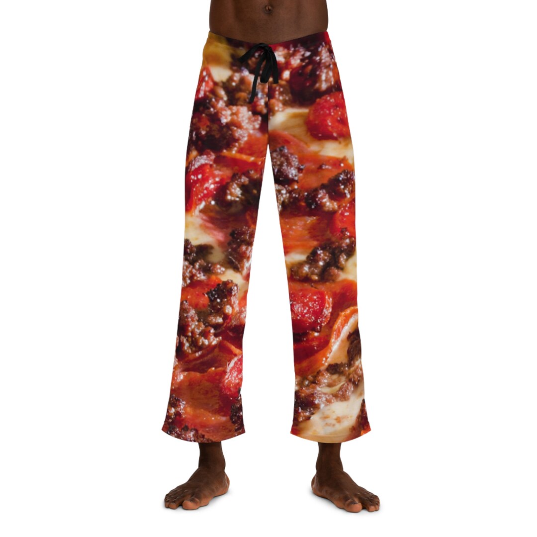 Sausage Pepperoni Cheese Pizza Men's Pajama Pants (AOP) - Etsy