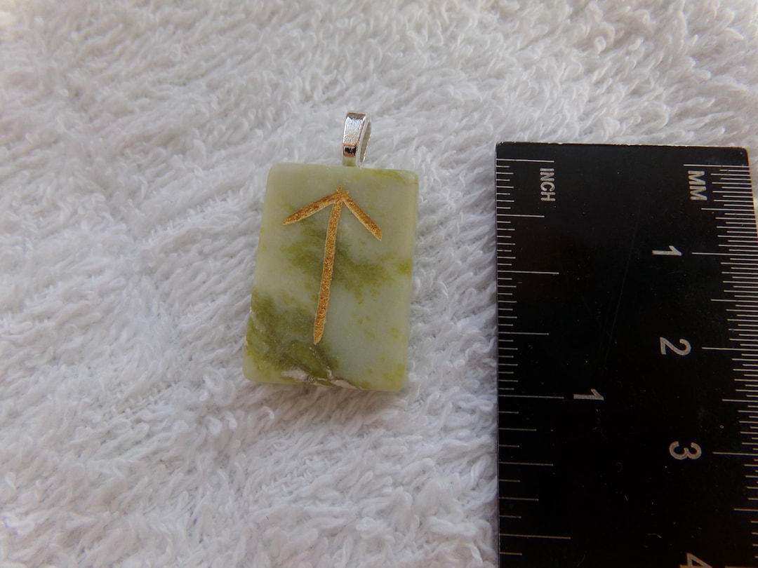 Teiwaz/tiwaz/tyr Genuine Serpentine Rune Stone Crystal Witch Magick ...