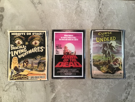 3 Horror Movie Refrigerator Magnets Living Nightmare Dawn of | Etsy
