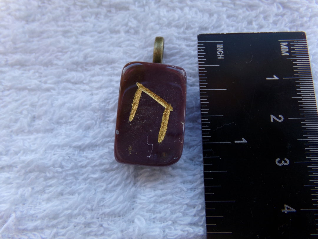 Uruz/urz/ur Genuine Mookaite Jasper Rune Stone Pendant Crystal Witch ...