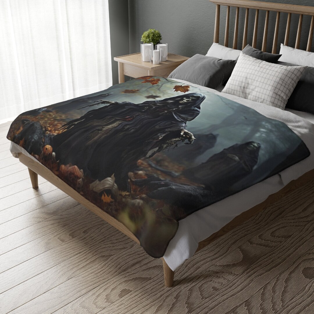 Spooky to Scary Grim Reaper Witch Casting Spell Halloween Samhain ...