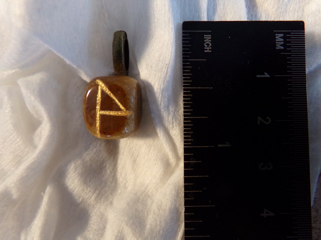 Tiger's Eye Wunjo/wyn/wynn Rune Stone Pendant - Etsy
