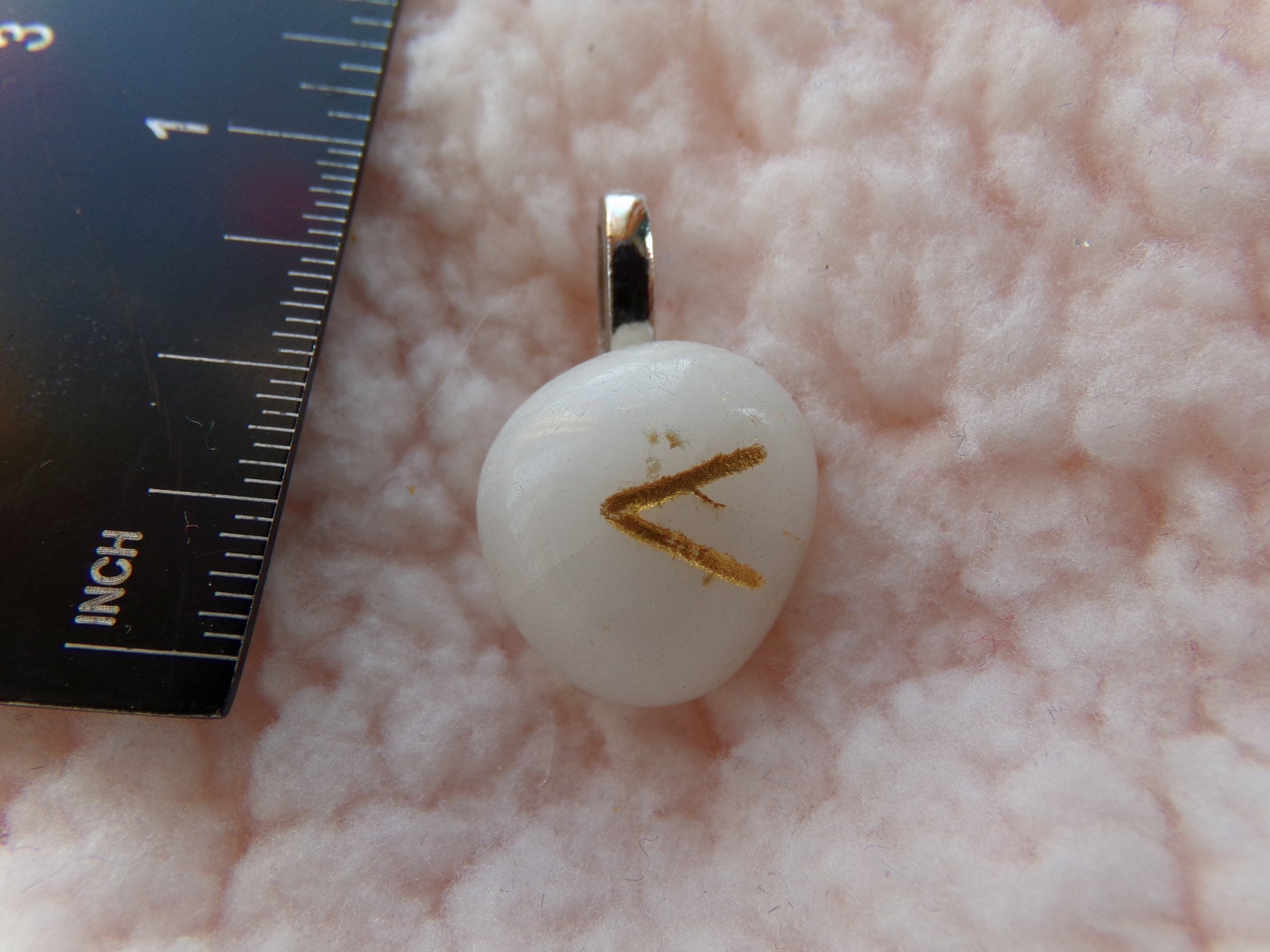 White Agate Kenaz/kaunaz/ken/kano/cen Rune Stone Pendant - Etsy