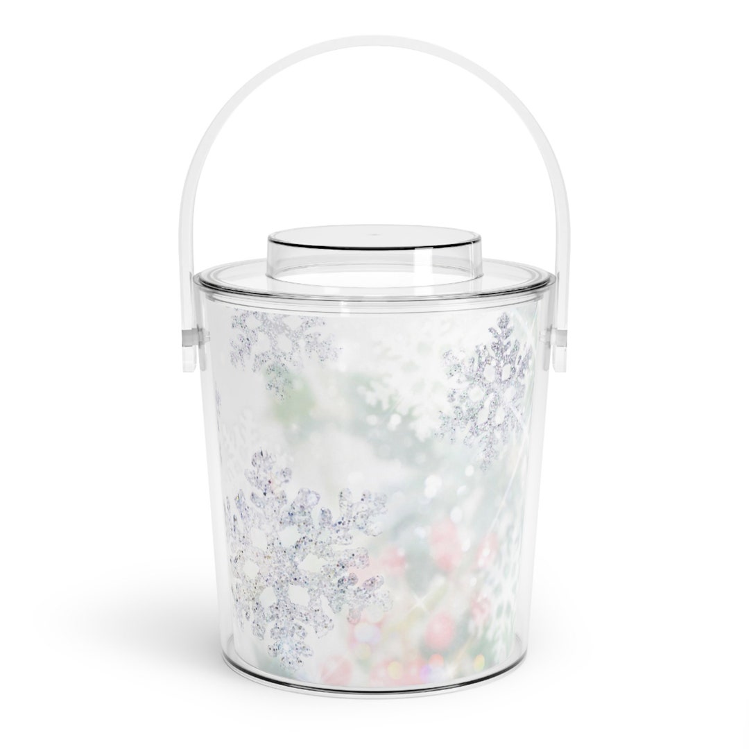 Crystal Like Pesto Snowflakes Christmas Yuletide Winter Ice Bucket With ...