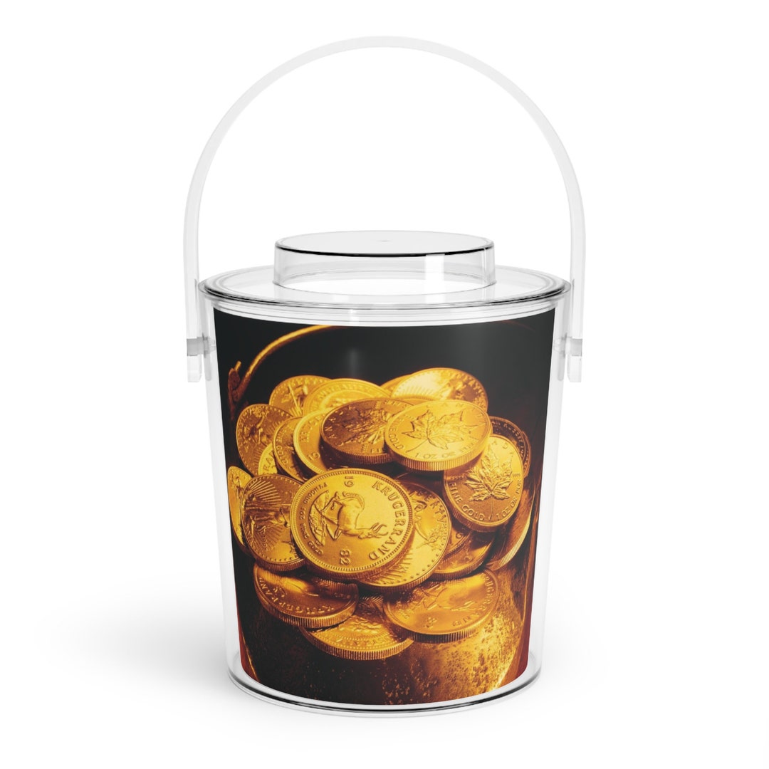 Pot of Gold Coins St. Patrick's Day Ice Bucket With Tongs - Etsy