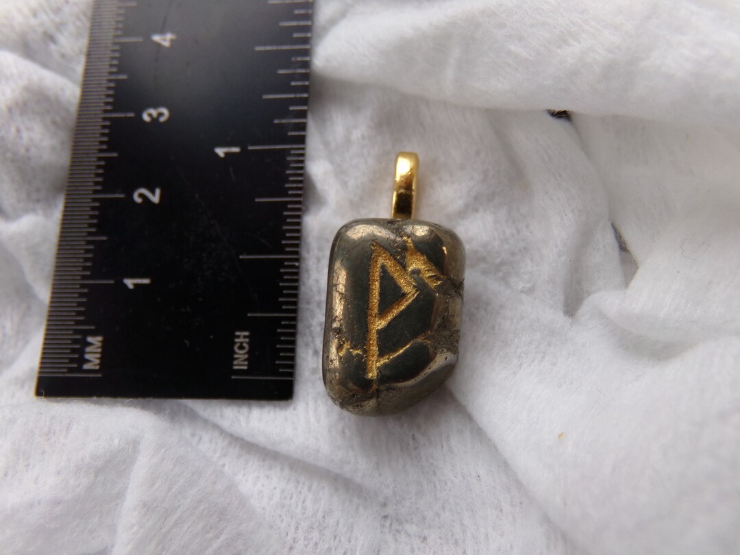 Hematite Wunjo/wyn/wynn Rune Stone Pendant - Etsy