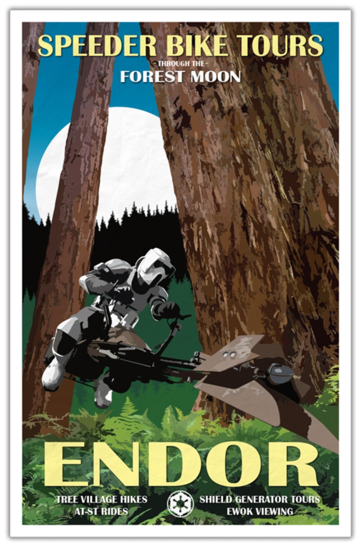 Travel Poster of Endor - Etsy