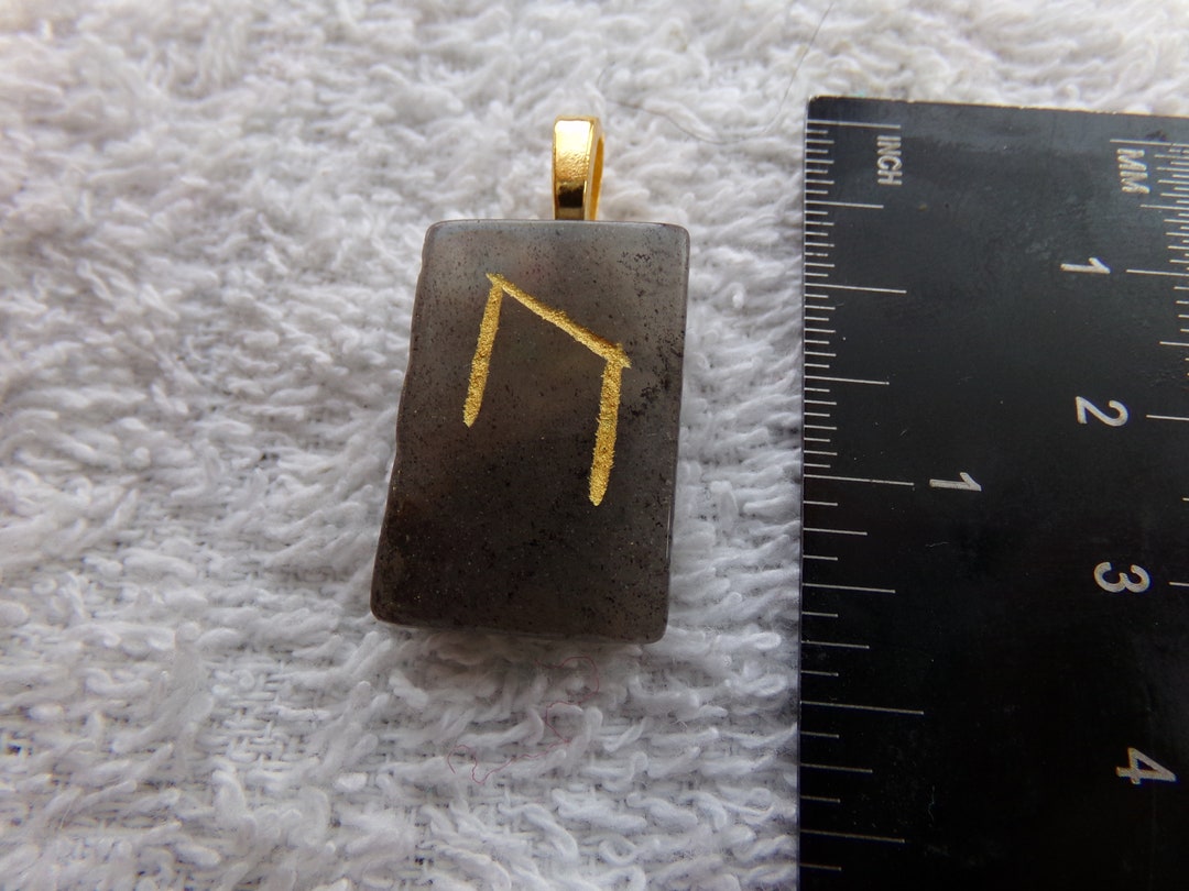 Uruz/urz/ur Genuine Grey Adventurine Rune Stone Pendant Crystal Witch ...