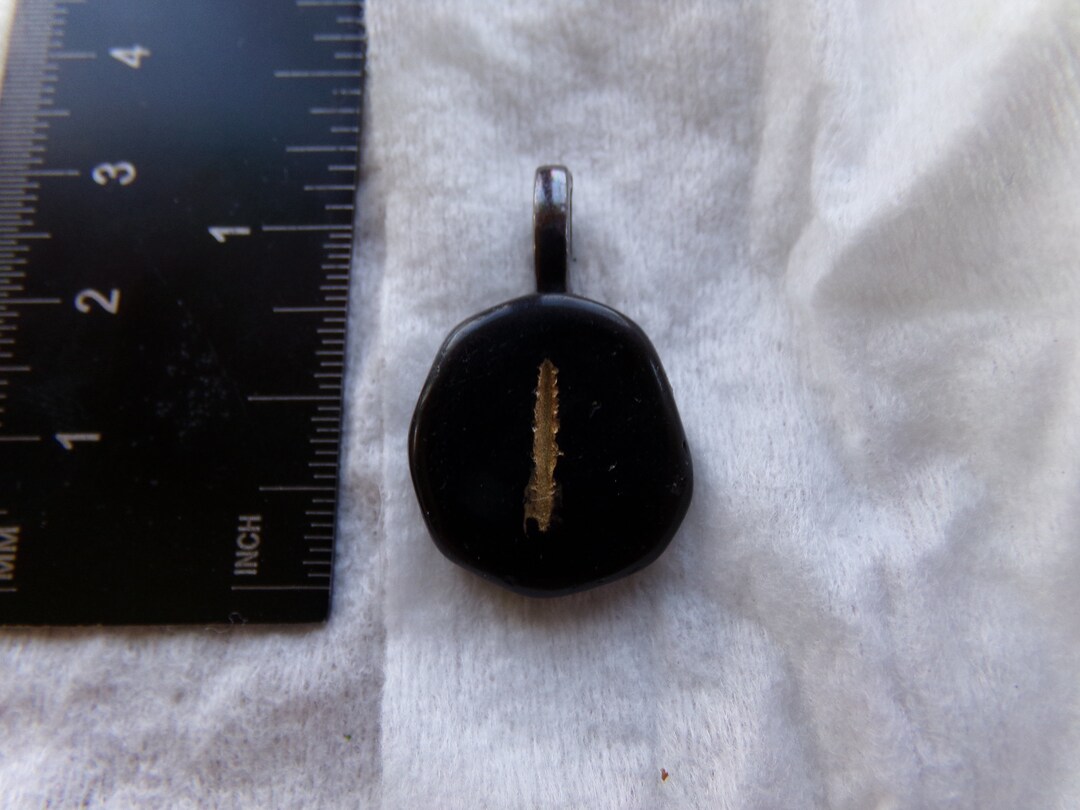 Obsidian Is/isa Rune Stone Pendant Crystal Witch Magick Shoppe - Etsy