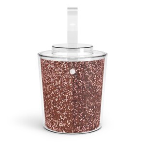Brown Glitter no Actual Glitter Ice Bucket With Tongs - Etsy