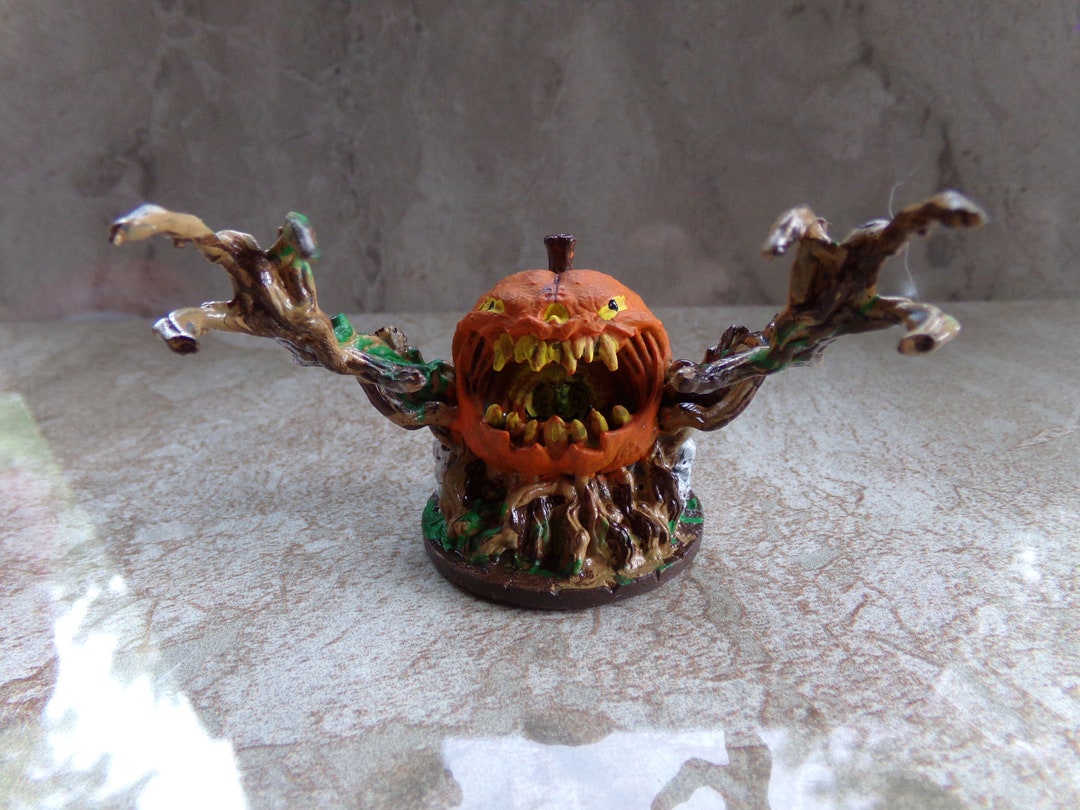 Miniature Scary Pumpkin Monster Halloween Decoration - Etsy