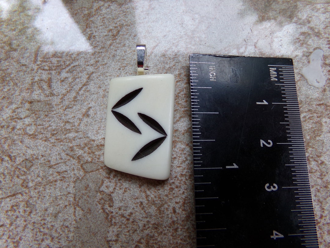 Jera/ger Genuine Animal Bone Rune Stone Pendant - Etsy