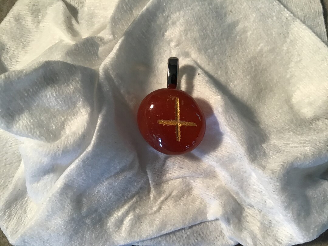 Genuine Carnelian Gebo/gyfu/geofu/gifu Rune Stone Pendant Crystal Witch ...
