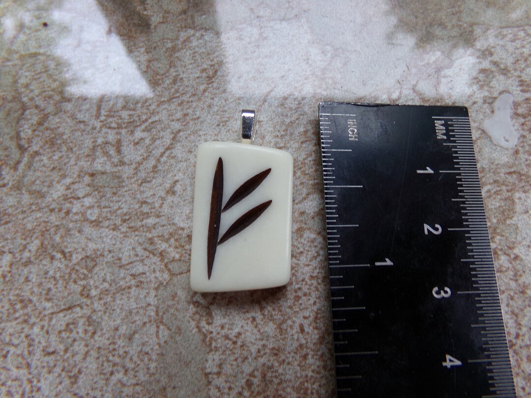 Frey/fehu/feoh Genuine Animal Bone Rune Stone Pendant - Etsy
