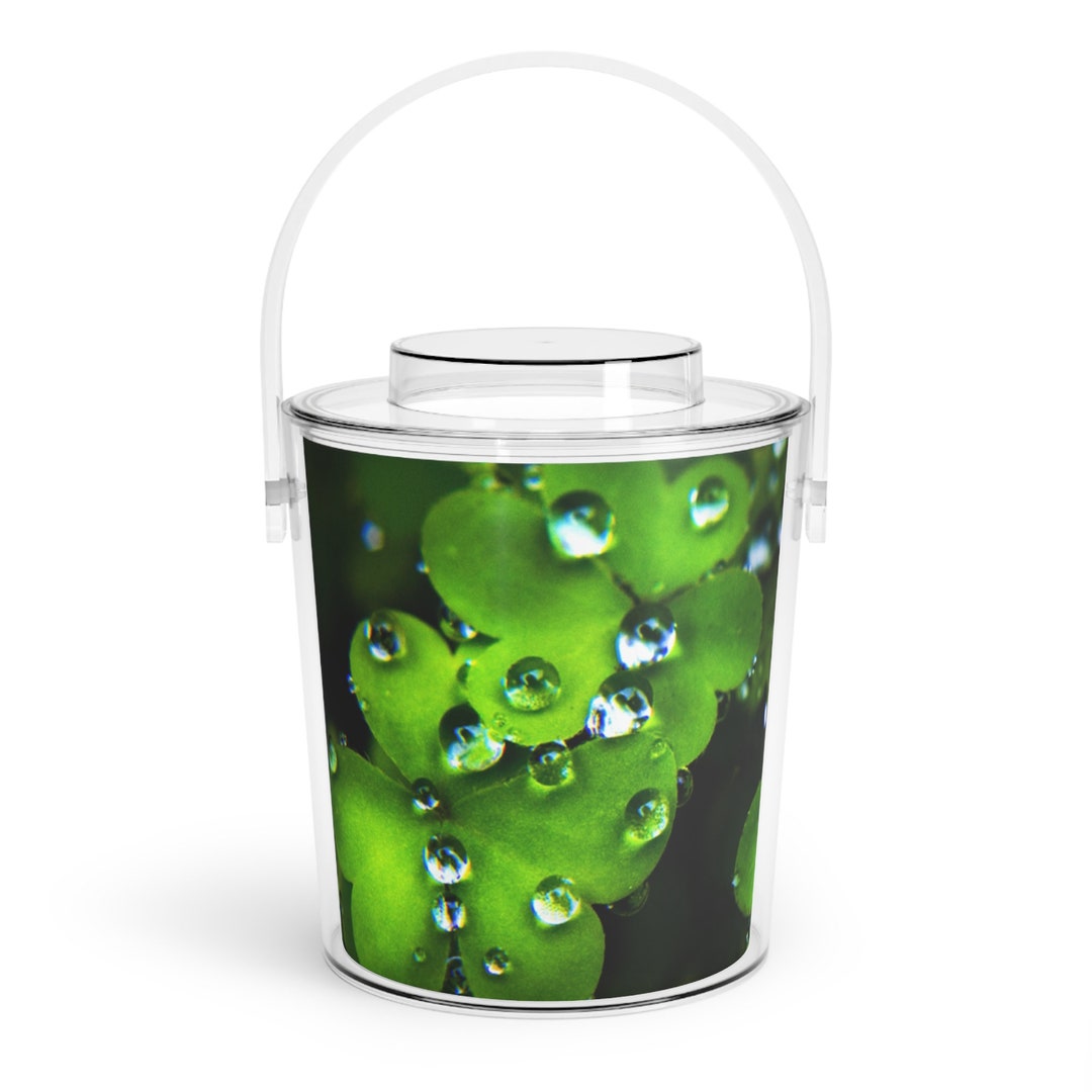 Shamrocks Clovers Bubbles St. Patrick's Day Ice Bucket With Tongs - Etsy