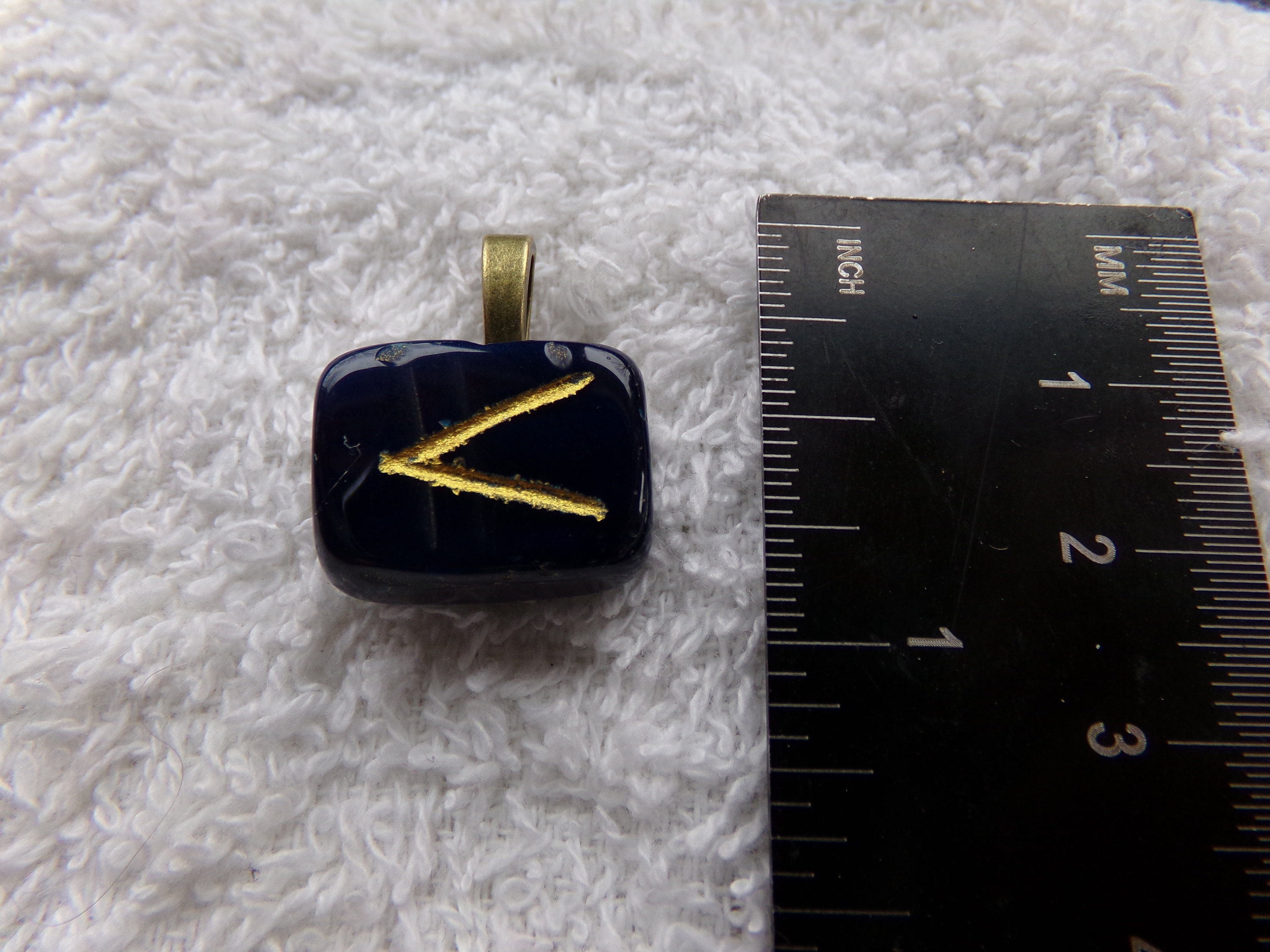 Kenaz/kaunaz/ken/kano/cen Genuine Blue Onyx Rune Stone Pendant Crystal ...