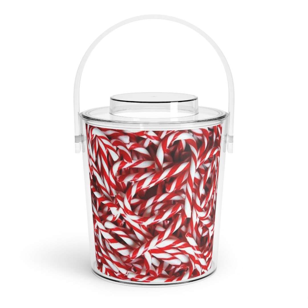 Peppermint Candycanes Christmas Yuletide Ice Bucket With Tongs - Etsy