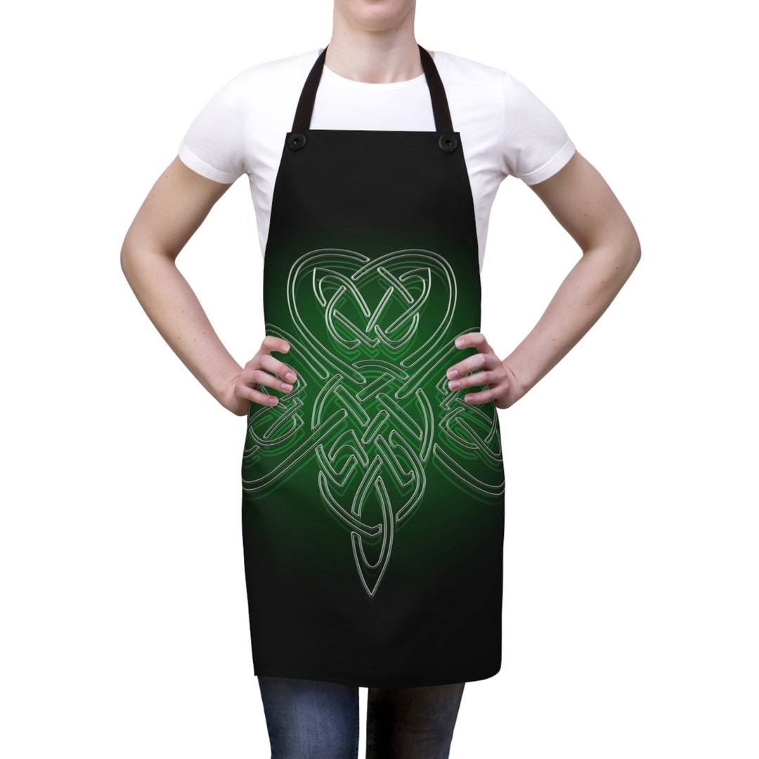 Celtic Knotwork Shamrock Clover St. Patrick's Day Unisex Adult Apron ...