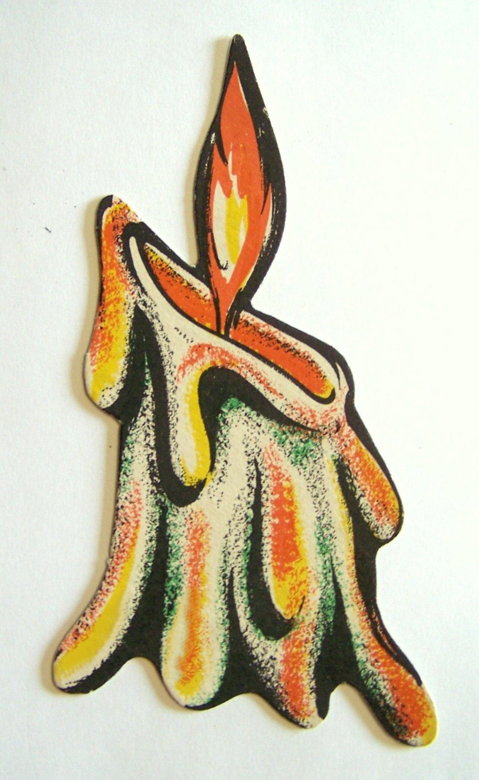 Vintage Candle Halloween Cut Out Decoration (when Ordered This Will Be ...