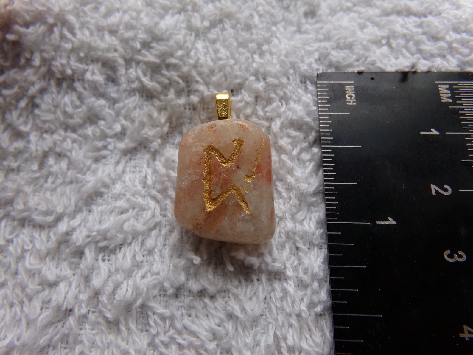 Sunstone Perthro/perth/pertho/pertra/peorth Rune Stone Pendant Crystal ...