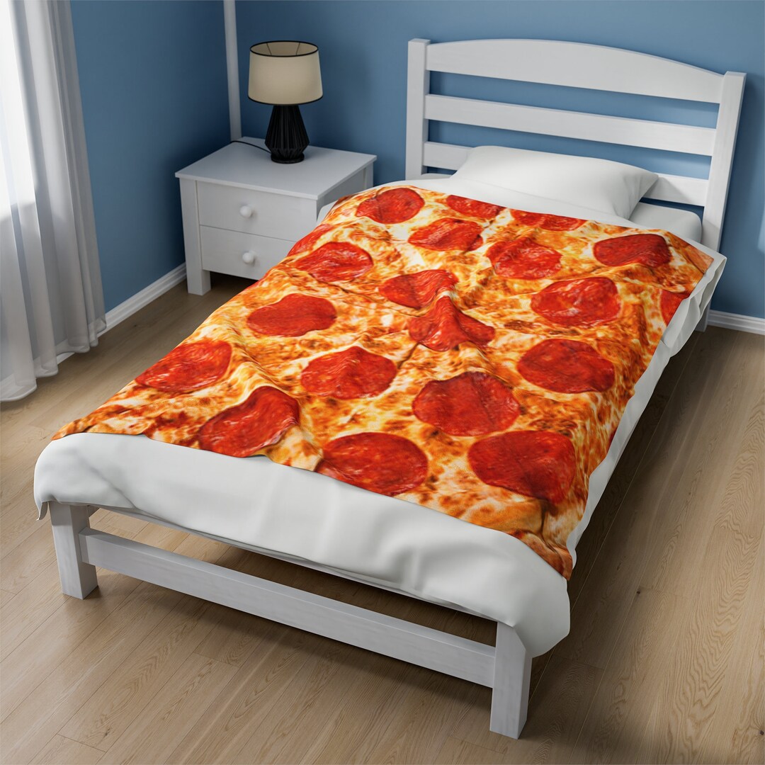 Velveteen Plush Blanket, Pepperoni Pizza - Etsy