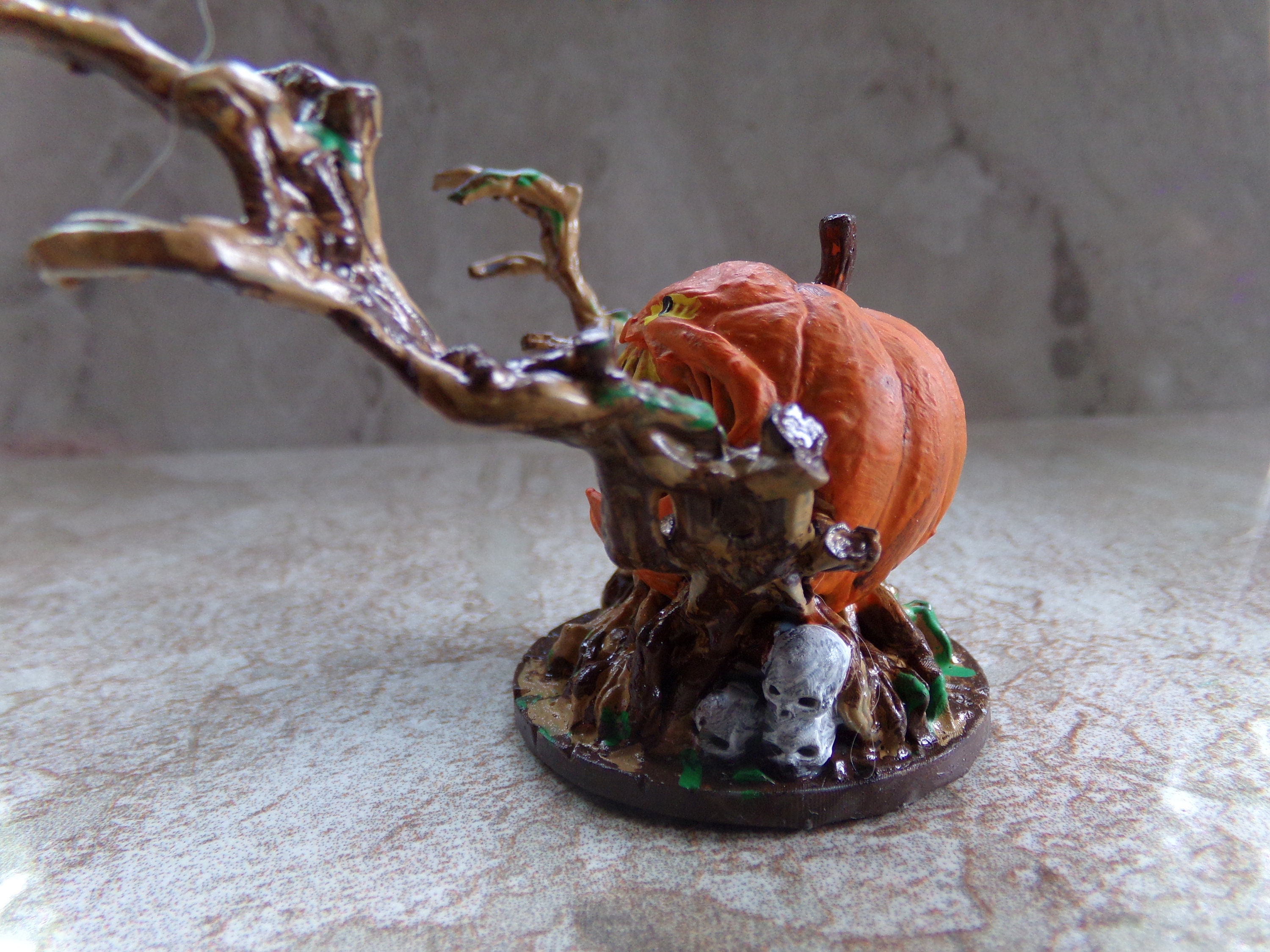 Miniature Scary Pumpkin Monster Halloween Decoration - Etsy