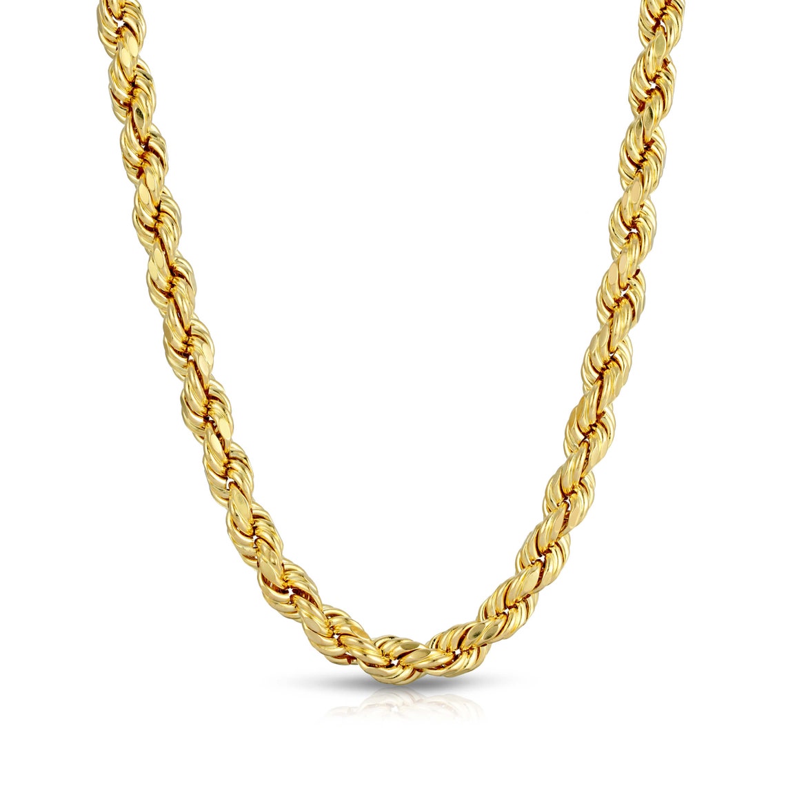 10K Gold Chains 6.0mm Hollow Rope 10K Gold Chains 10K Gold - Etsy