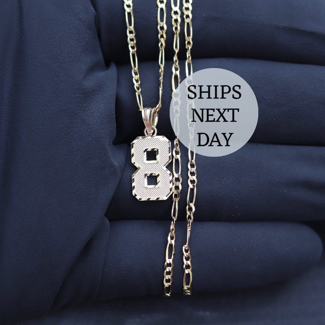 Small 10K Number 8 Pendant 10K Number 8 Charm 10K Number 8 Charms 10K ...