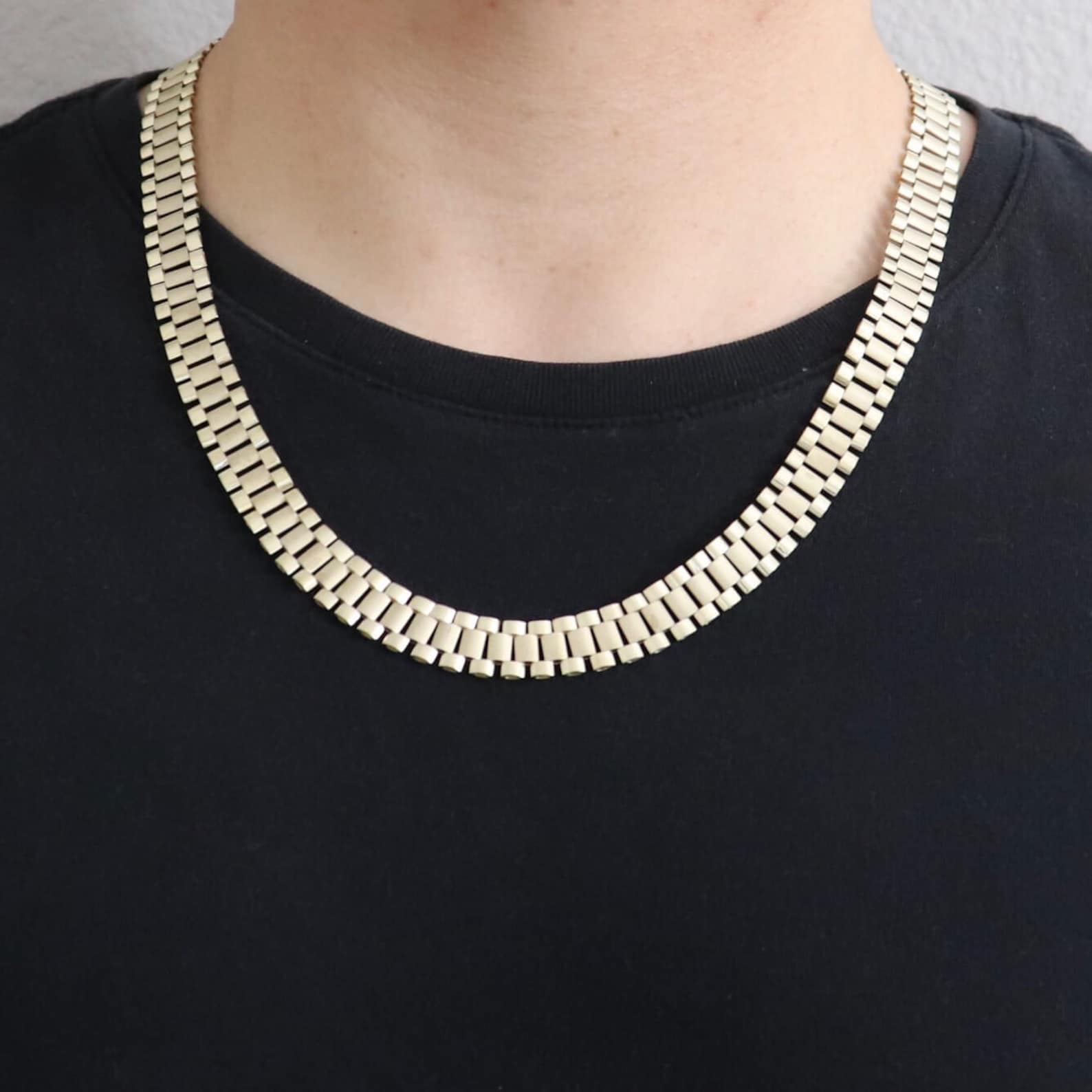 10K Gold Chains 12.0mm Hollow Rolex Link Style Chain 10K Gold | Etsy