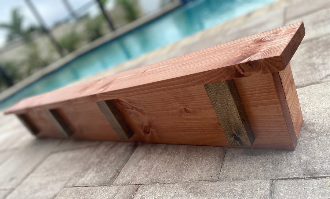 Rustic Farmhouse Valance Cornice, Wood Window Valance With Top Shelf ...