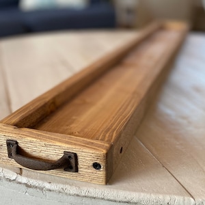 7" Width X 2 to 6 Feet - Rustic Farmhouse Long Wood Tray With Handles ...