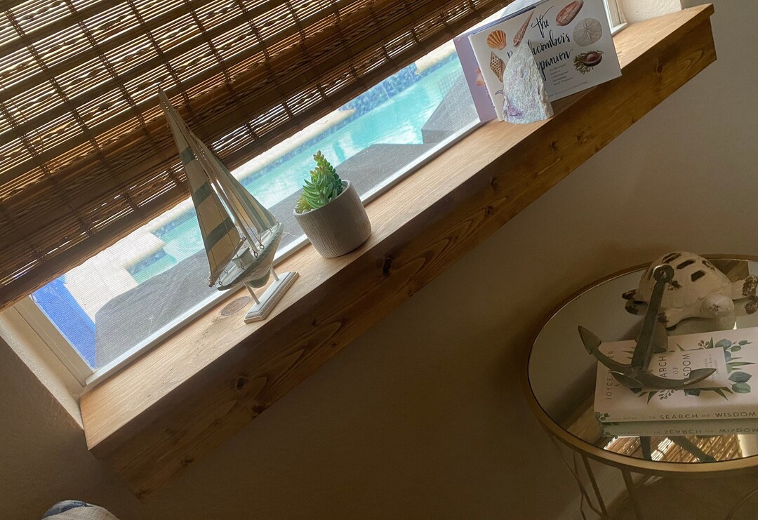 Rustic Farmhouse Wood Window Sill Shelf for Plants and Herbs ...