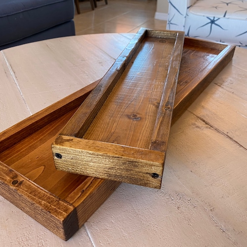 Rustic Long Wood Tray Centerpiece Serving Home Decor - Etsy