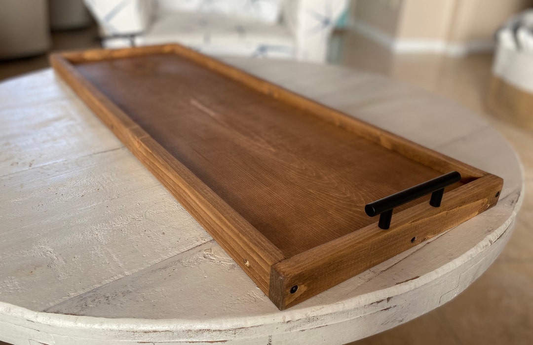8.75" Width X 2 to 6 Feet - Rustic Farmhouse Long Wood Tray With ...