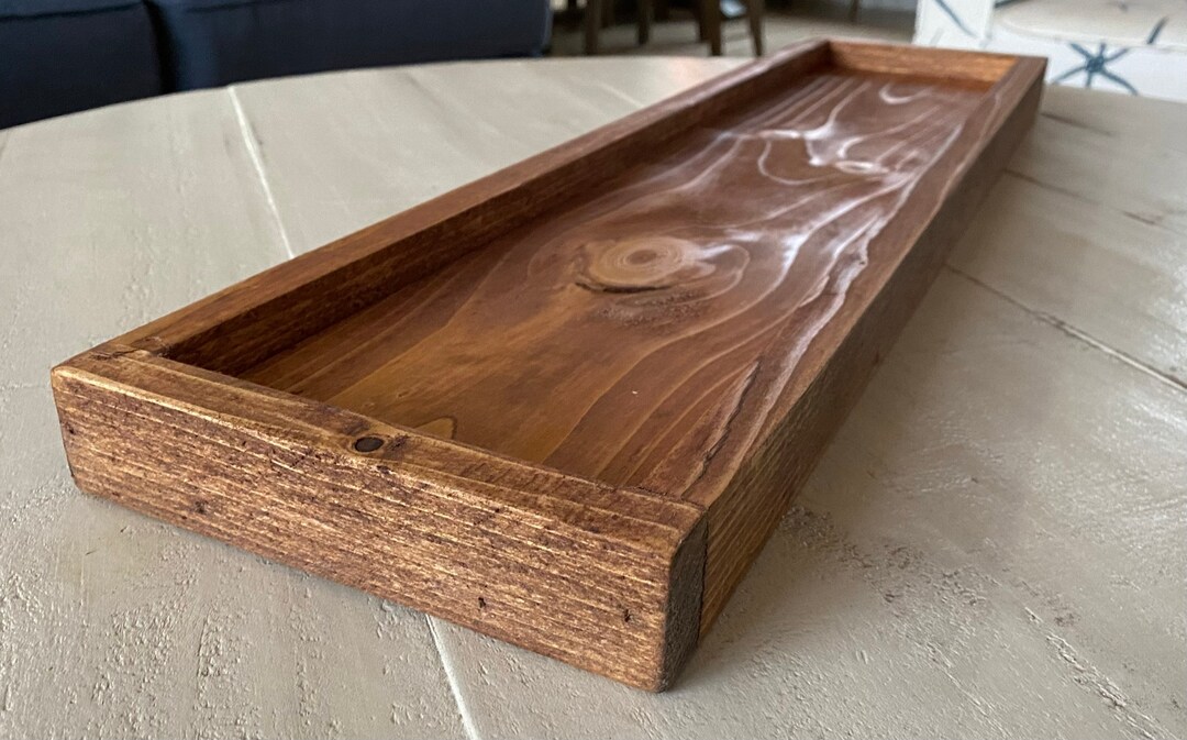 7" Width X 2 to 6 Feet - Rustic Farmhouse Long Wood Tray for Table ...