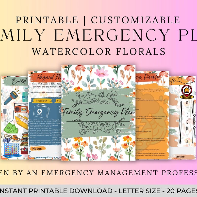 Emergency Preparedness Binder - Etsy
