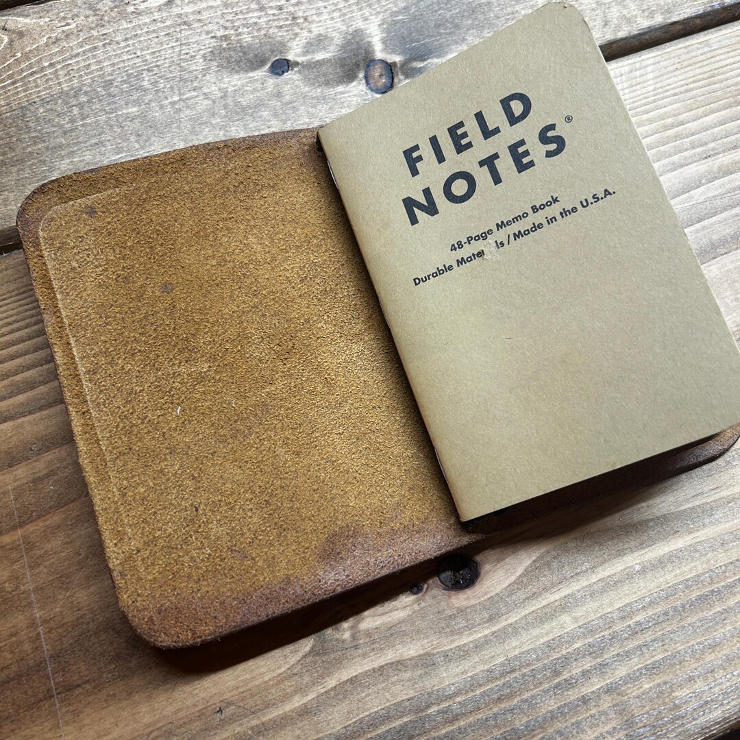 Rustic Brown Leather Field Notes Size Travellers Notebook, Midori ...
