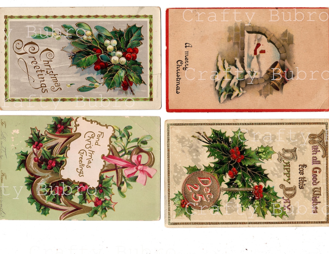 PRINTABLE Vintage Christmas Postcards - Etsy