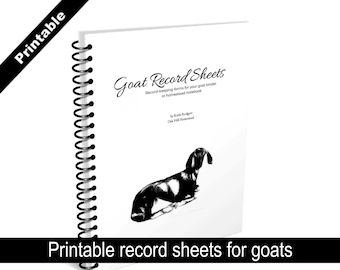 Printable Goat Records Page Instant Download 8.5x11 PDF Homestead Goat ...
