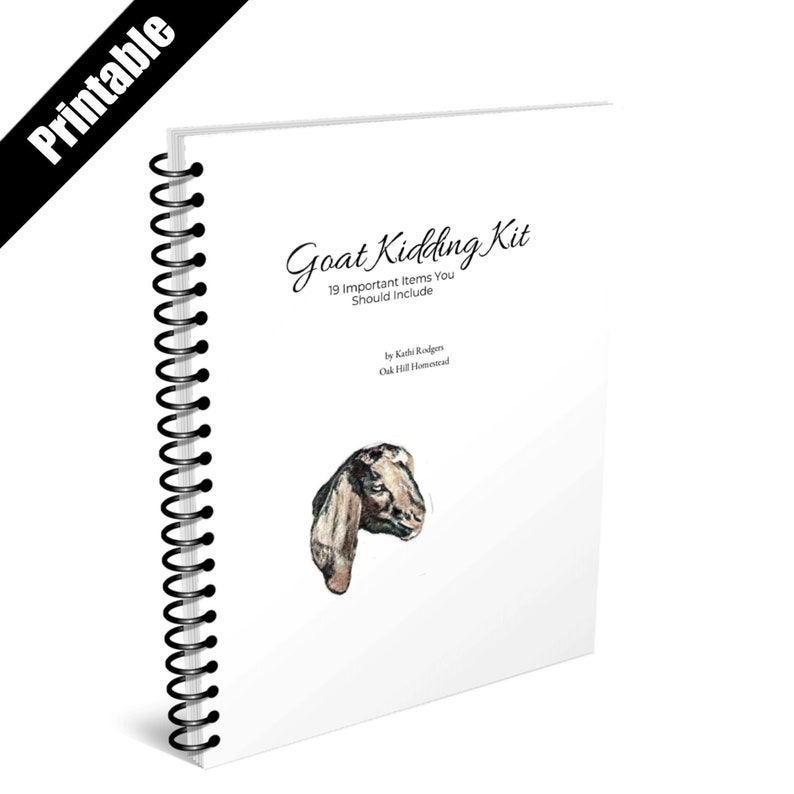 Goat Kidding Kit Checklist for Goat Binder or Homestead Notebook - Etsy