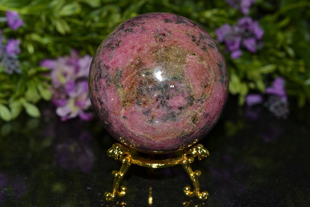 Rhodonite Sphere Rhodonite Crystal Rhodonite Ball Rhodontie - Etsy