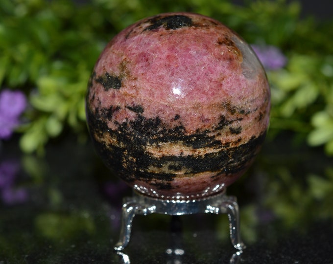 Rhodonite Sphere, Rhodonite Crystal, Rhodonite Ball, Rhodontie Crystal ...