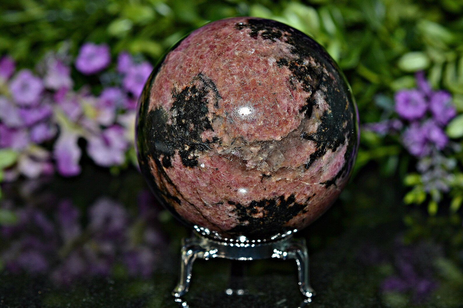 Rhodonite Sphere Rhodonite Crystal Rhodonite Ball Rhodontie - Etsy